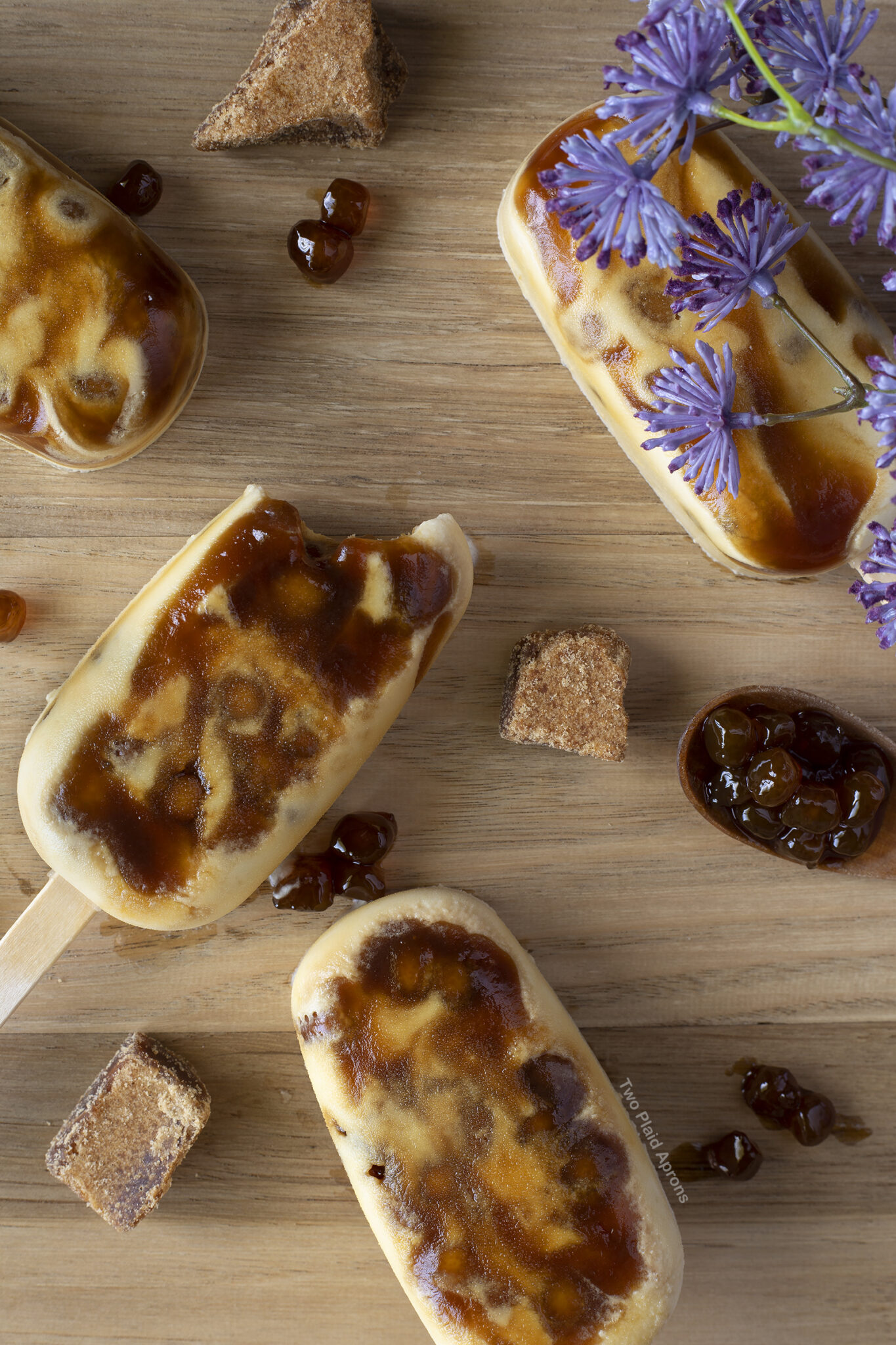 Brown Sugar Boba Ice Cream Bar | Two Plaid Aprons