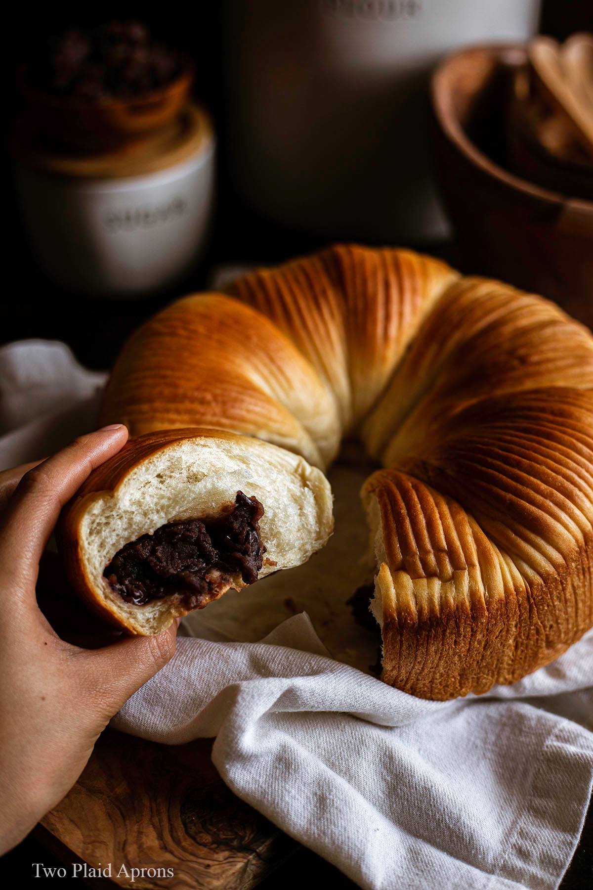 Wool Bread with Red Bean Paste | Two Plaid Aprons