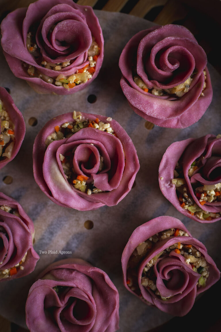Rose Shaped Dumplings | Two Plaid Aprons