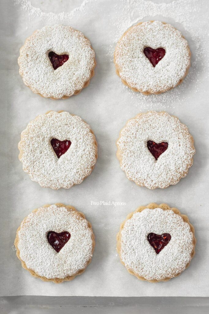 Almond Linzer Cookies | Two Plaid Aprons
