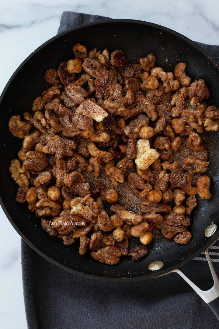 Easy Spiced Nuts | Two Plaid Aprons