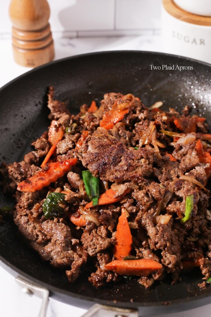Beef Bulgogi with Vegetables | Two Plaid Aprons
