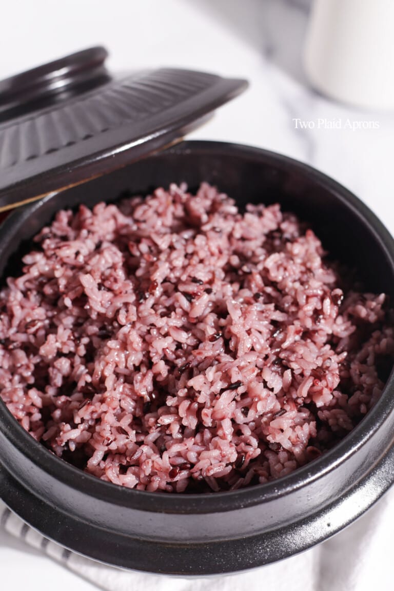 Korean Purple Rice | Two Plaid Aprons