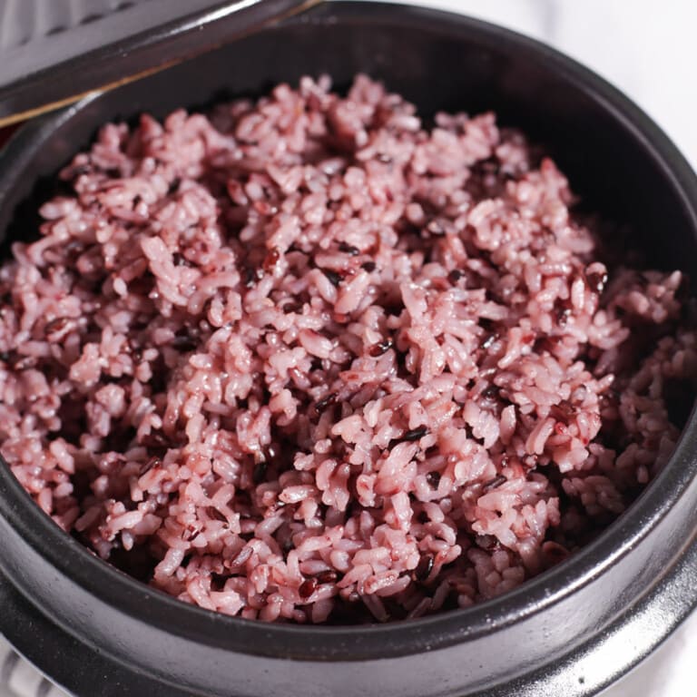 Korean Purple Rice | Two Plaid Aprons
