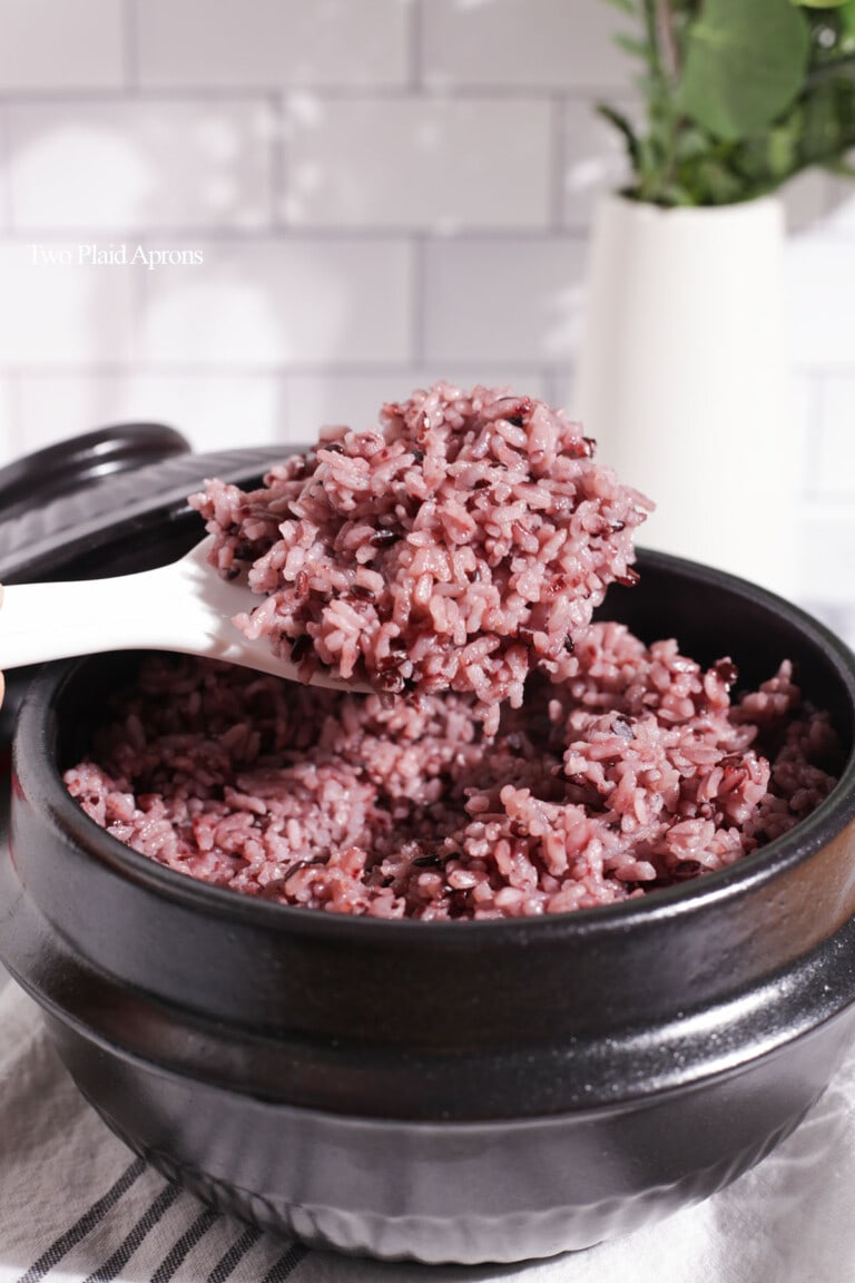 Korean Purple Rice | Two Plaid Aprons