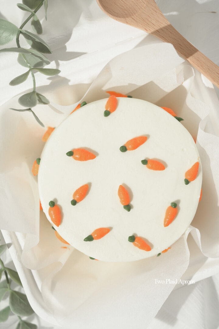Lunch Box Cake (Mini Carrot Cake) | Two Plaid Aprons