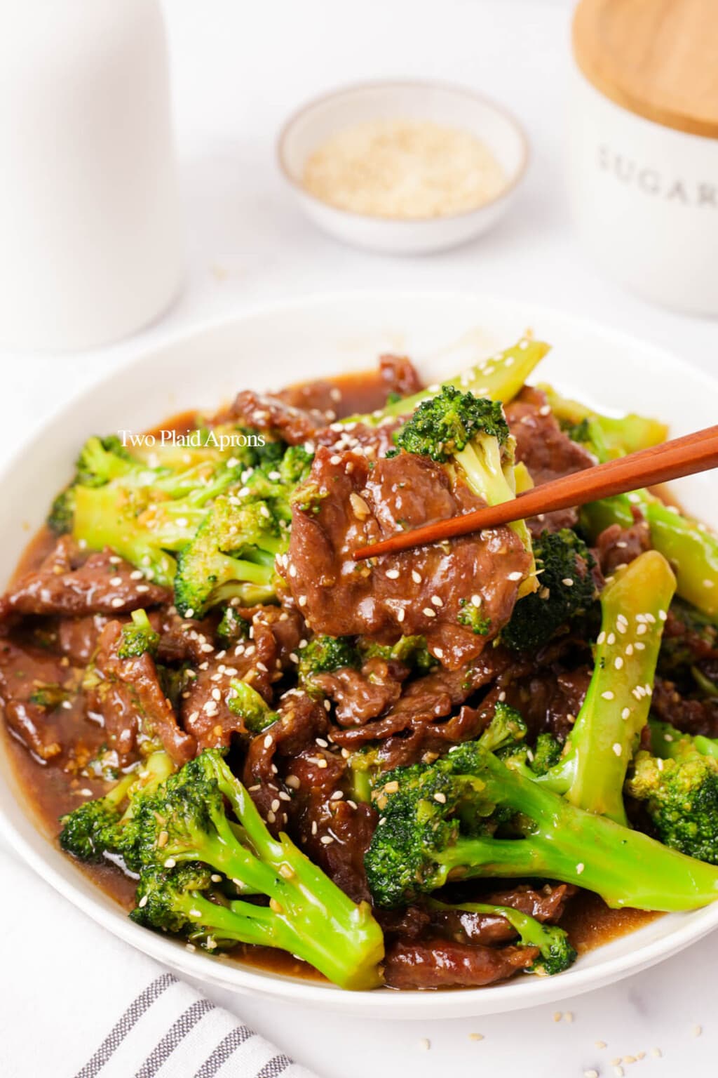 Beef and Broccoli | Two Plaid Aprons