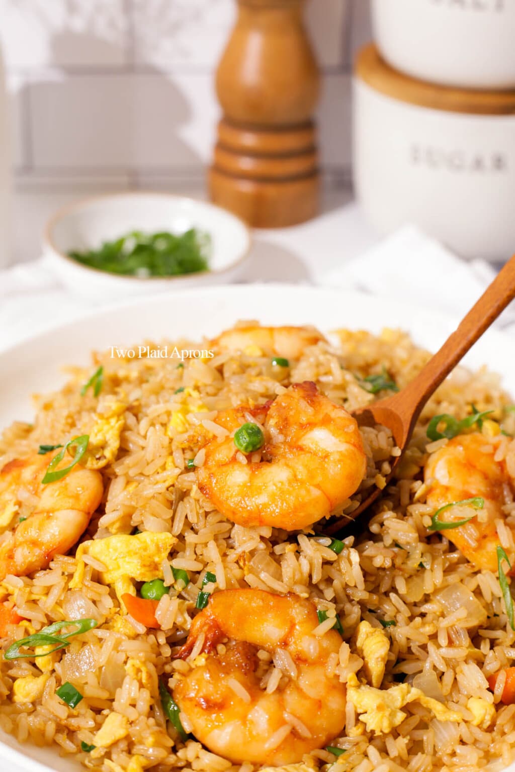Shrimp Fried Rice (Easy & Better-Than-Takeout) | Two Plaid Aprons