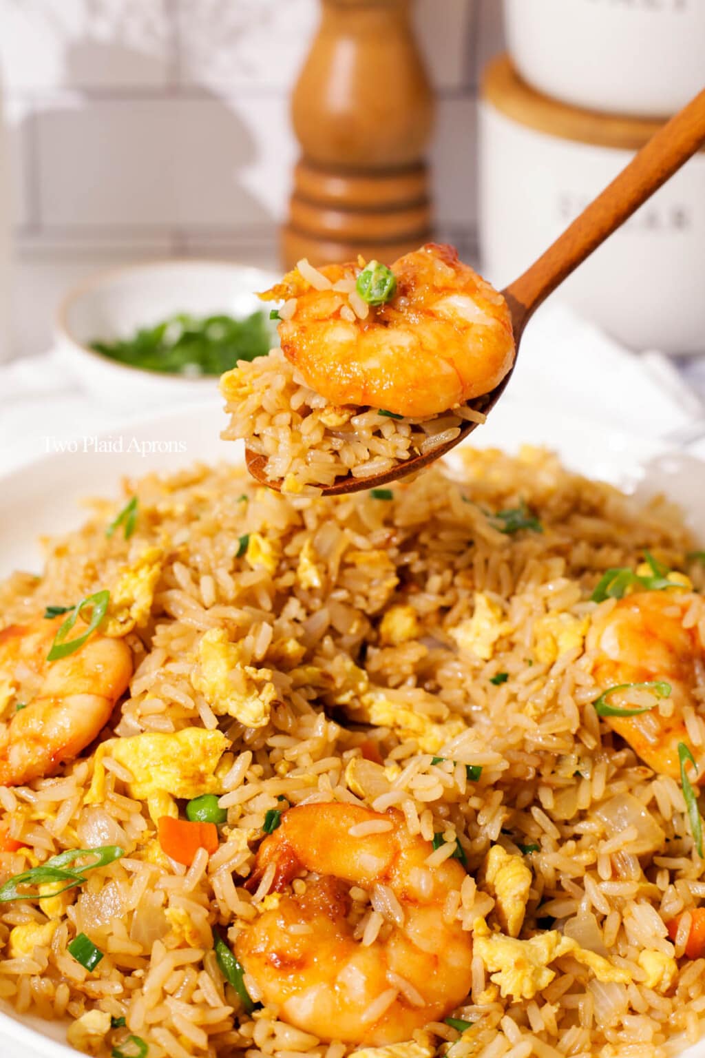 Shrimp Fried Rice (Easy & Better-Than-Takeout) | Two Plaid Aprons