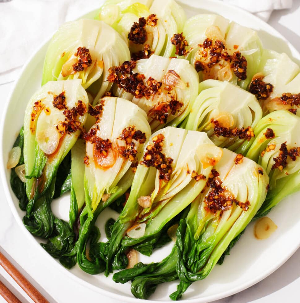 Garlic Bok Choy | Two Plaid Aprons
