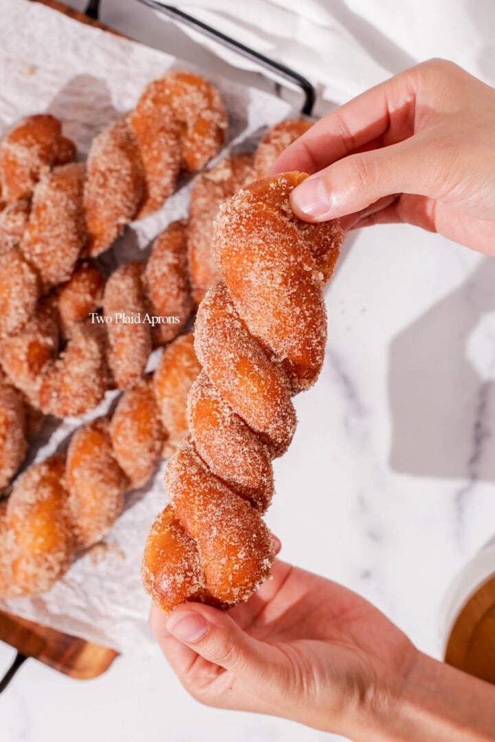Korean Twisted Donuts (Kkwabaegi) | Two Plaid Aprons