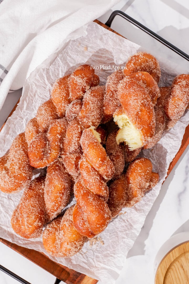 Korean Twisted Donuts (Kkwabaegi) | Two Plaid Aprons