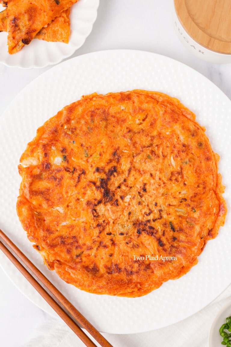 Kimchijeon (Kimchi Pancake) | Two Plaid Aprons