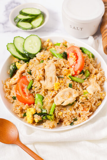 Thai Fried Rice (Khao Pad) | Two Plaid Aprons